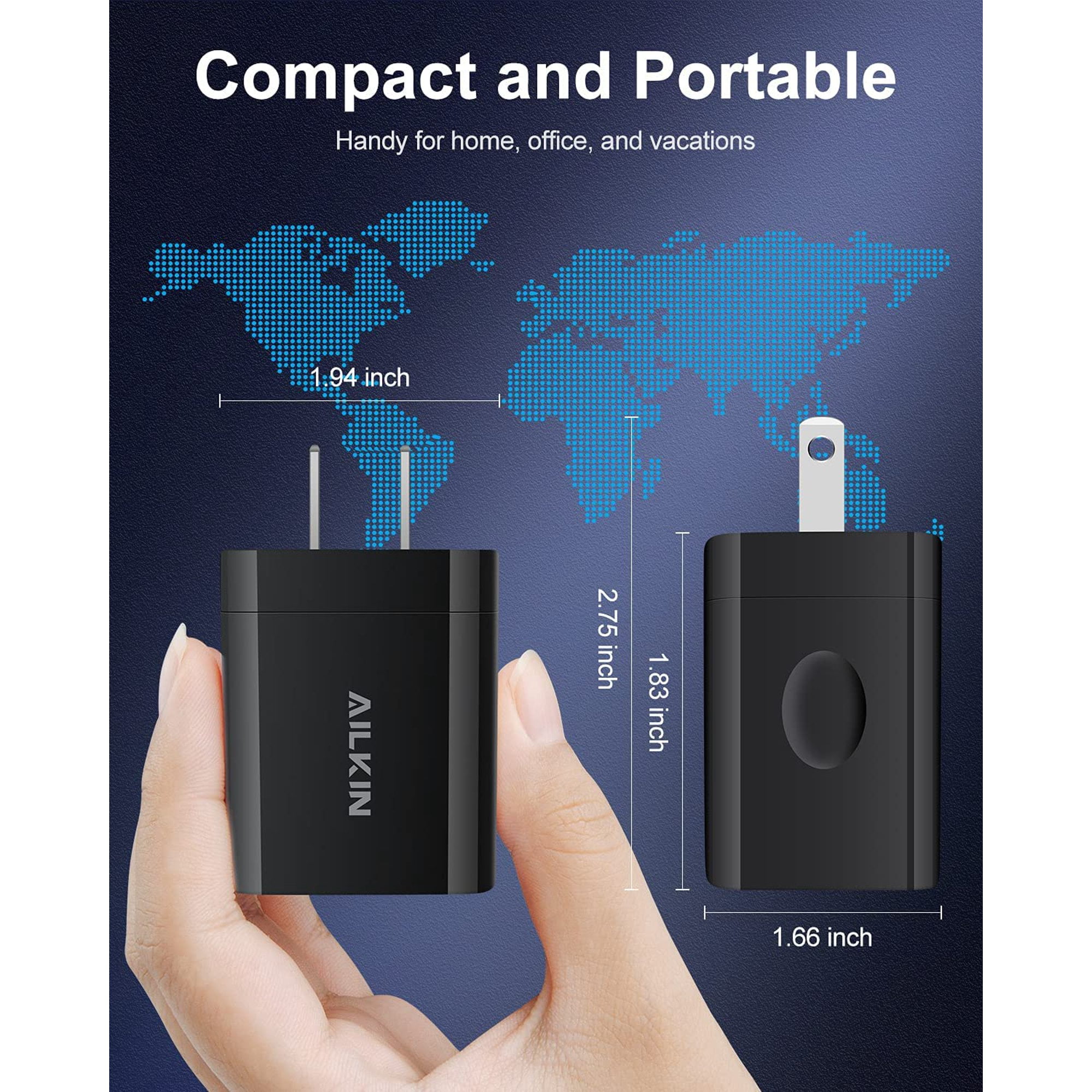 Buy AILKIN USB C Wall Charger Block,20W PD C Type Wall Chargers for ...