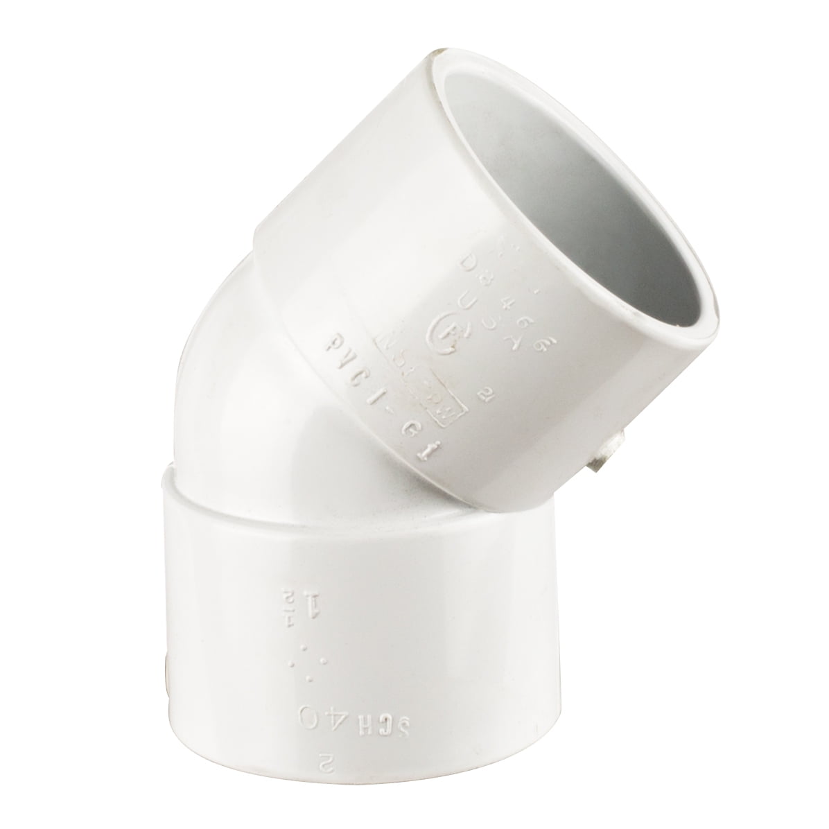 45 degree 1½" - Utility Grade PVC Fitting - Walmart.com