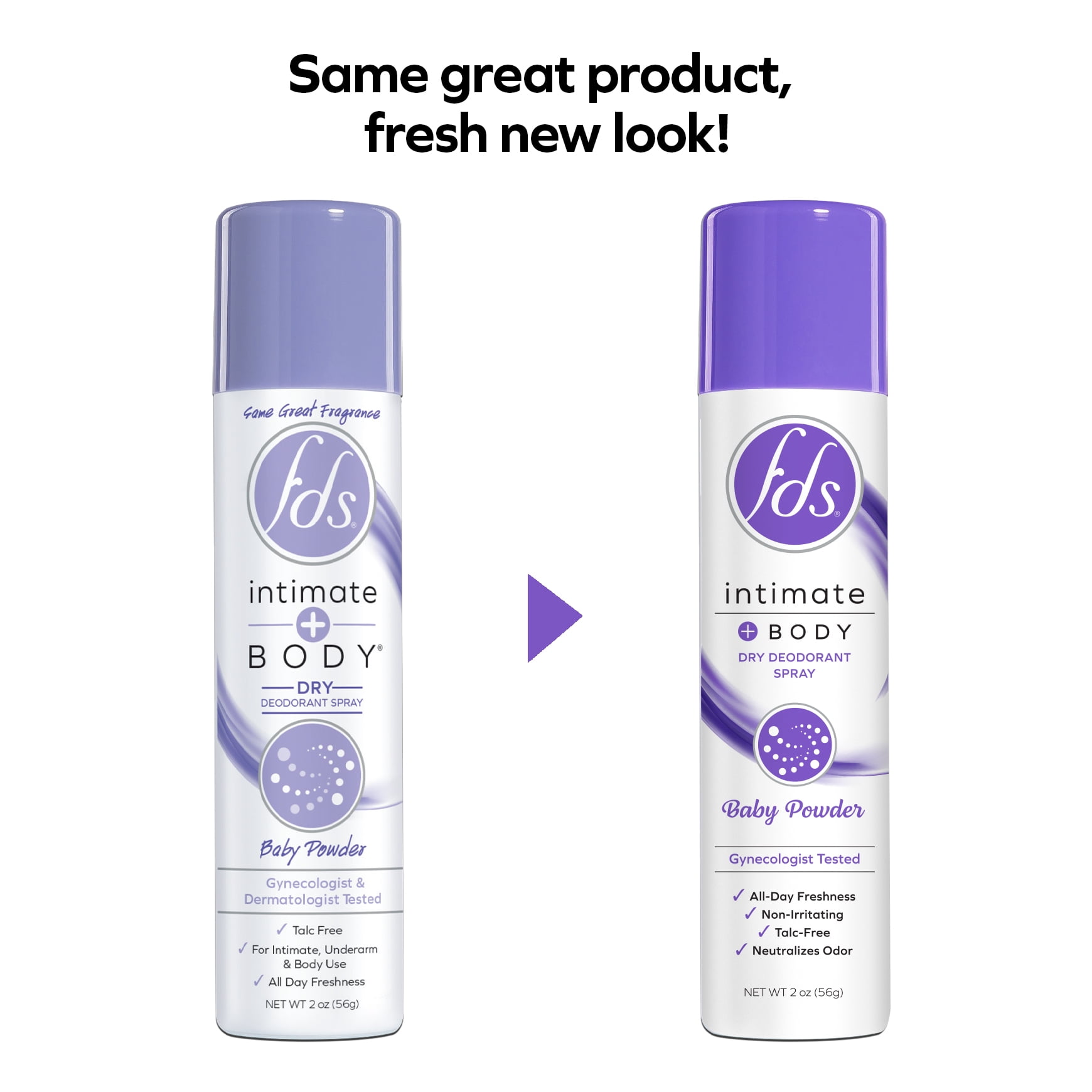 Buy FDS Intimate + Body Dry Feminine Deodorant Spray, Baby Powder, 3 ...