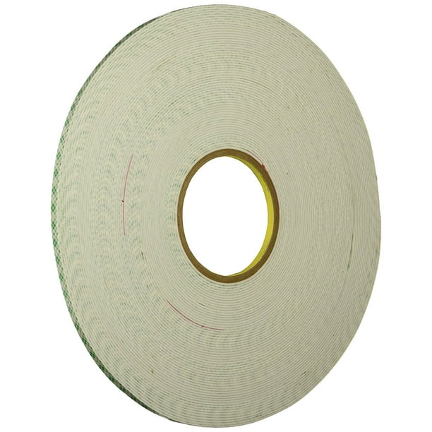 3M Double Coated Urethane Foam Tape 4016, 1/4" x 36 yards, Indoor Mounting, Bonding, and ...