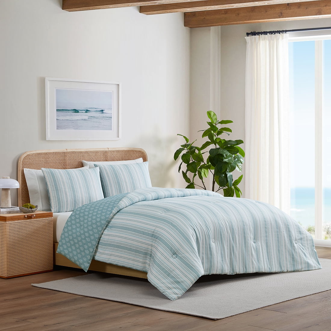 Click here for C & c California Printed Stripe Reversible Comfort... prices