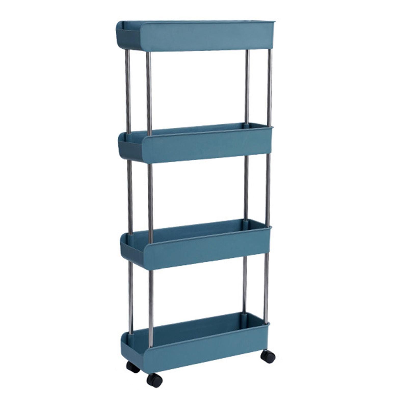 Jadeshay 4-Tier Rolling Kitchen Seam Storage Shelf, Bathroom Laundry ...