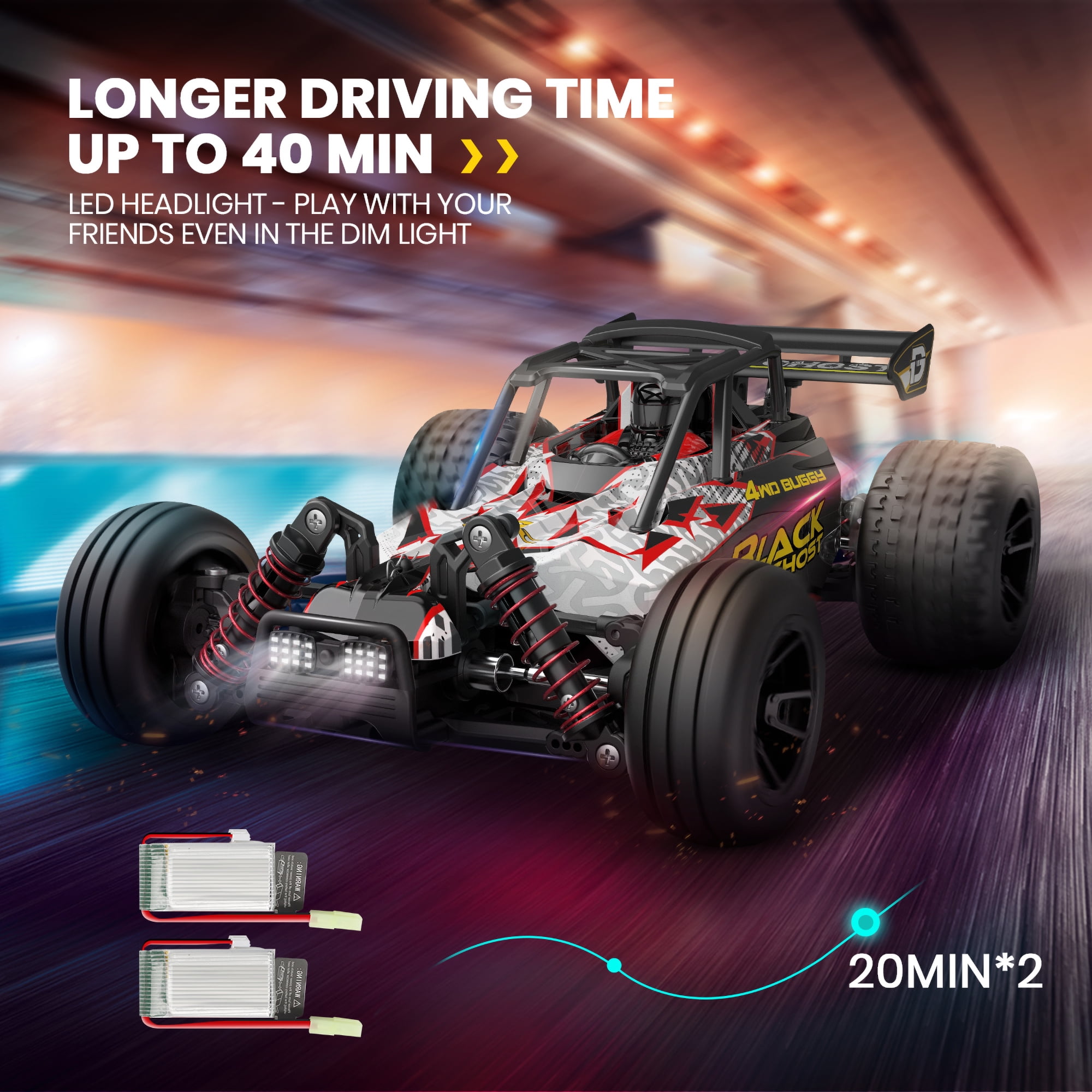 Buy DEERC Car 9305E High Speed Remote Control Car for Adults Kids 1:18 ...