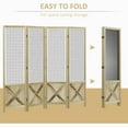 HOMCOM 4.7' 4 Panel Room Divider, Indoor Privacy Screens for Home ...