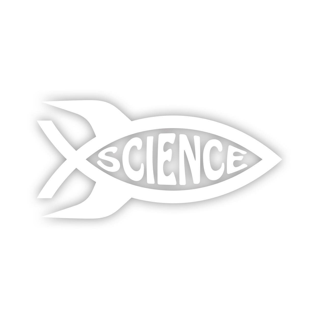 Science Fish Symbol Sticker Decal Die Cut - Self Adhesive Vinyl ...