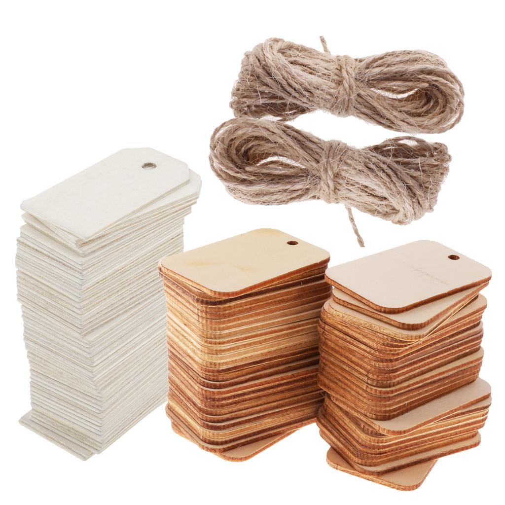 Wood Tags Unfinished Supplies DIY Woodcrafts Blank Wooden Gift Tags ...