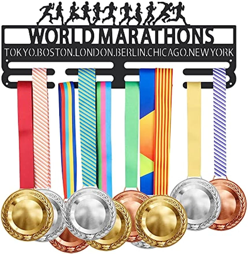 1set World Marathon Medal Holder Tokyo Boston London Berlin Chicago New ...