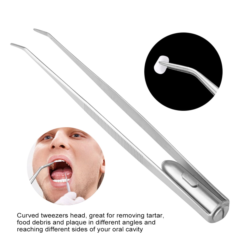 Pinzas dentales multifuncionales de acero inoxidable con luz LED ...