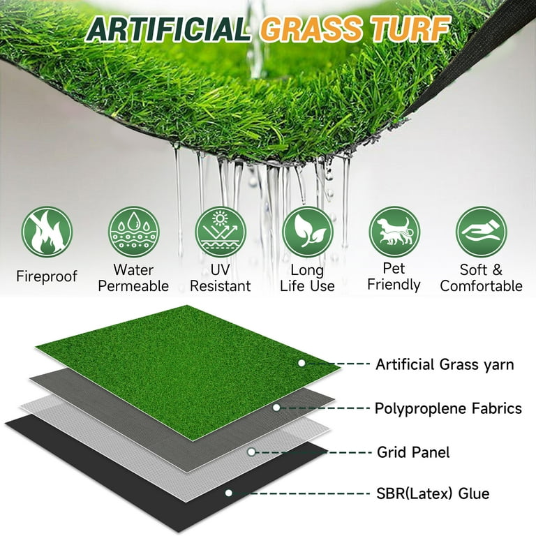 Indoor Outdoor Grass Goasis Lawn Artificial Grass Turf – Custom Size ...