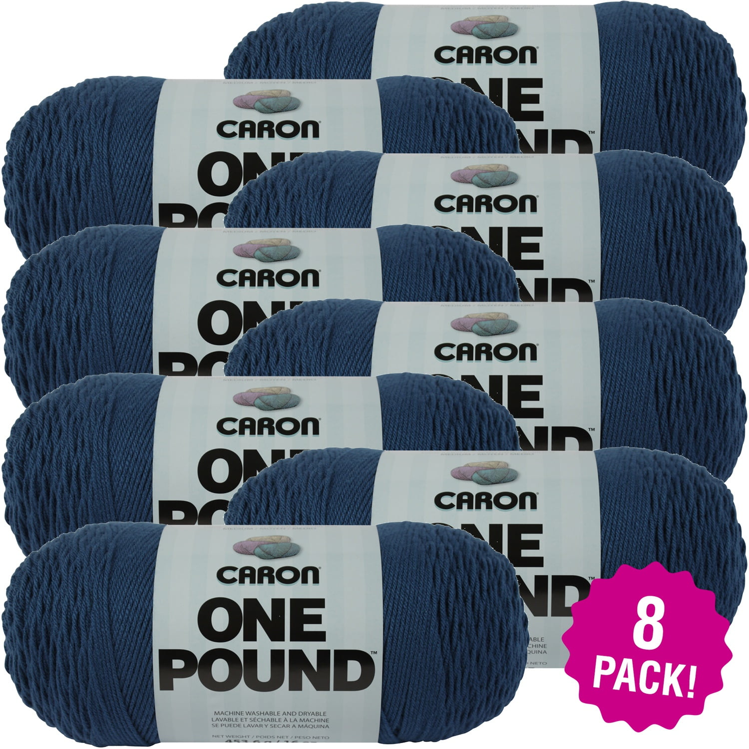 Caron One Pound Yarn - Ocean, Multipack of 8 - Walmart.com - Walmart.com