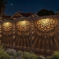 Solar Fence Lights Outdoor Moon Solar Step Wall Lights Garden Decor ...