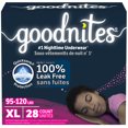 Goodnites Girls' Nighttime Bedwetting Underwear, Size XL (95-140+ lbs ...