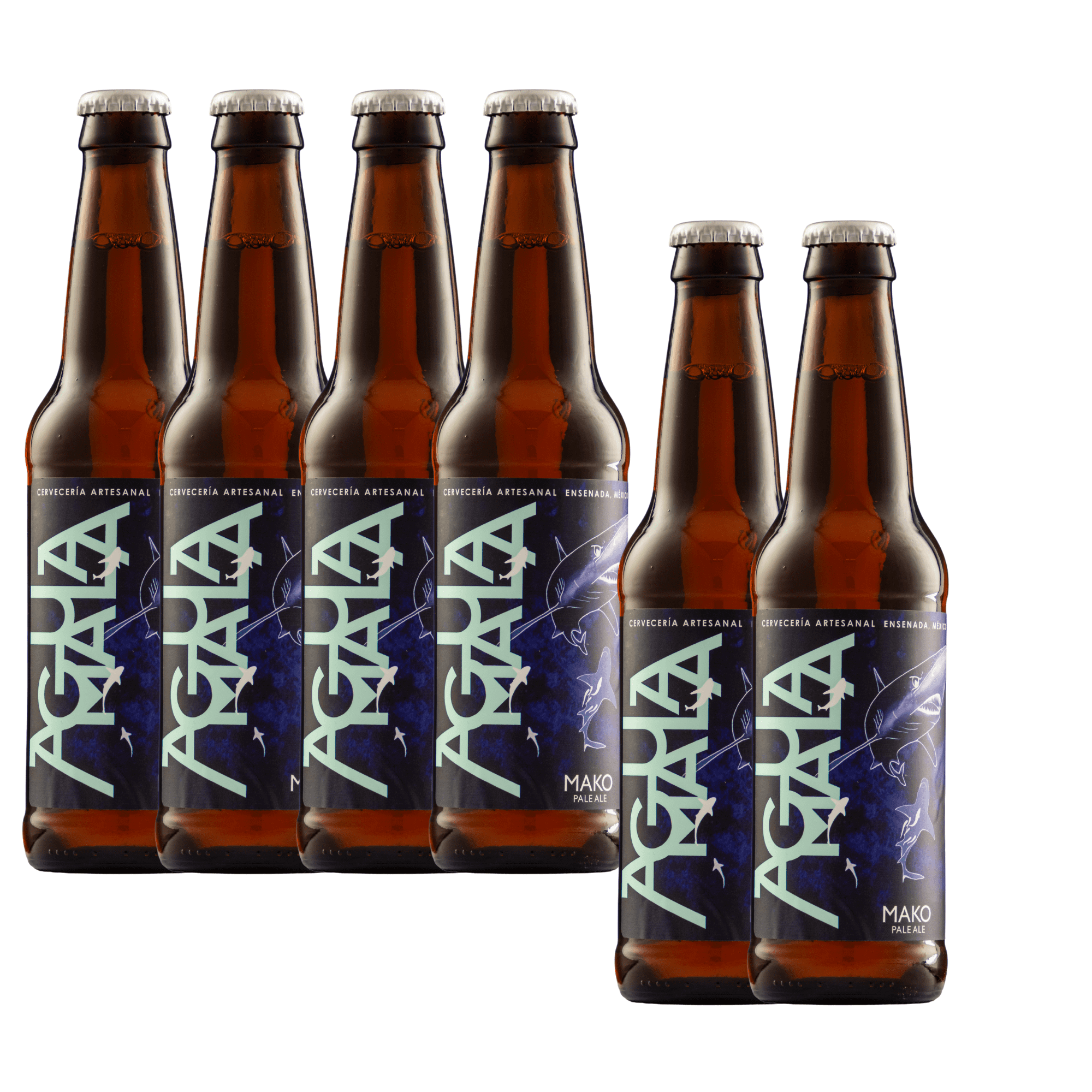 Six Pack Cerveza Artesanal Agua Mala Mako Pale Ale 355 Ml Agua Mala ...