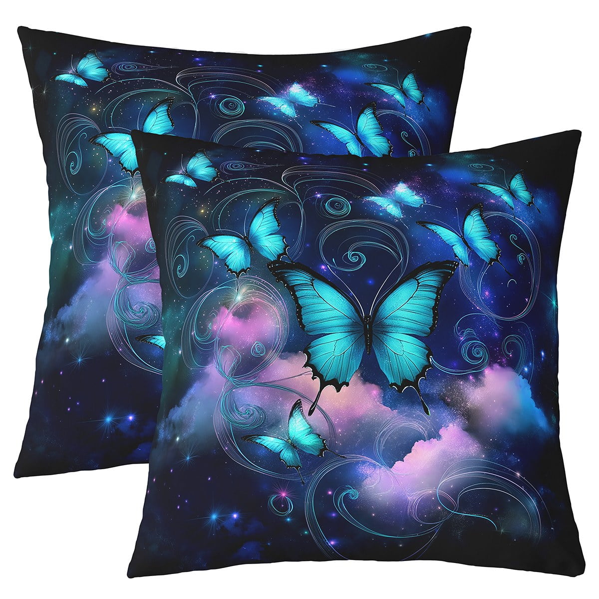 Click here for Erosebridal Blue Butterfly Cushion Covers For Sofa... prices