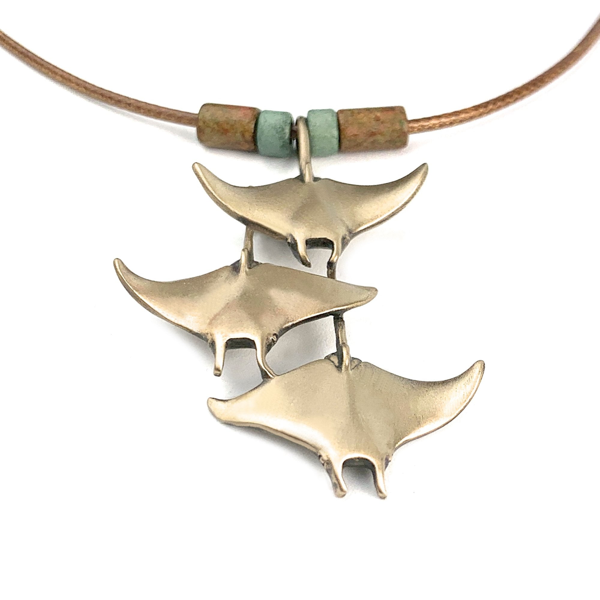 Manta Ray Necklace Antique Bronze- Stingray Jewelry| Manta Ray Pendant ...