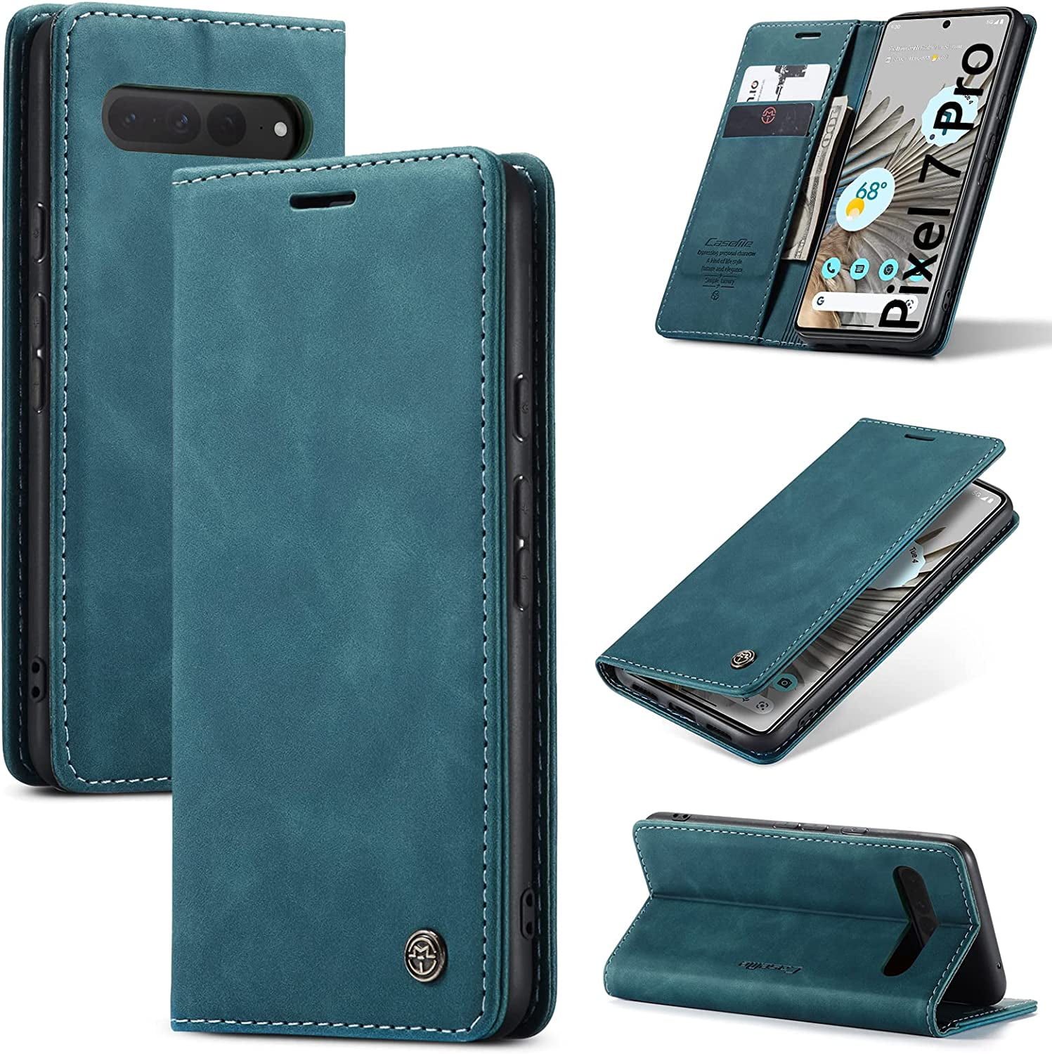 KONEE Phone Case Compatible with Google 7 pro Leather Case PU Leather ...