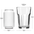 Libbey Gibraltar DuraTuff Juice Glasses, 14-Ounce, Set of 12, Durable ...