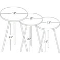 Set of 3 Nesting END Tables-Marble Look Round Stacking Coffee Side ...