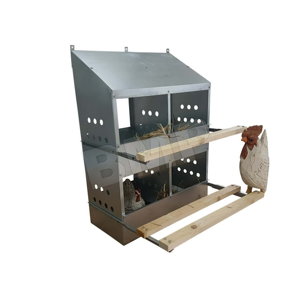 4 Hole Heavy Duty Galvanized Steel Chicken Nesting Box 0300111 ...