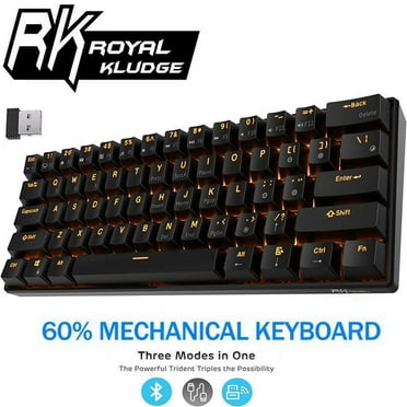 RK ROYAL KLUDGE RK61 60% Wired Mechanical Gaming Keyboard, RGB Backlit ...