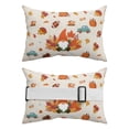 Autumn Gnome Maple Leaf on Linen Outdoor Pillow for Chaise Lounge Chair ...