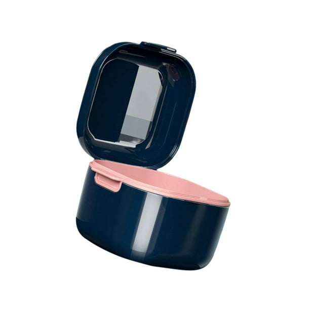 Denture Case w/ Strainer Basket Bath Cleaning Soaking for Guard ...