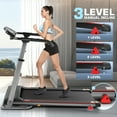 Foldable 300Lbs Treadmill with Adjustable Desk - 2.5 HP Home Running ...