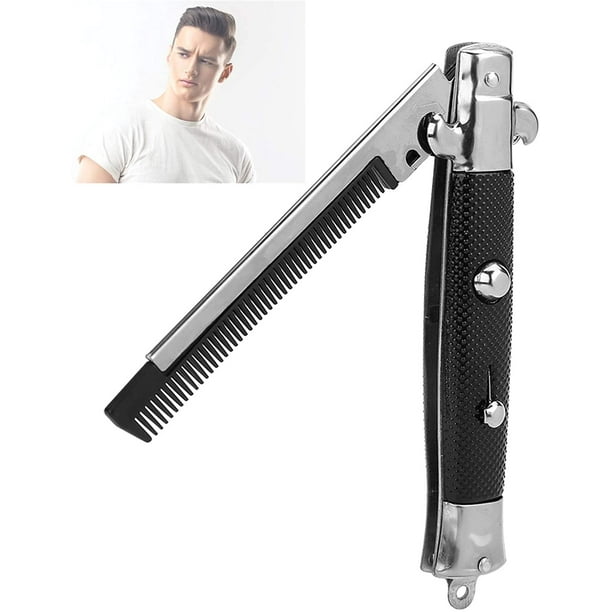 Switchblade Comb, Man's Spring Pocket Oil Hair Comb Folding Knife ...