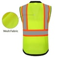 ProtectX Reflective Safety Vest, 6 Pockets, Zipper Front, ANSI/ISEA ...