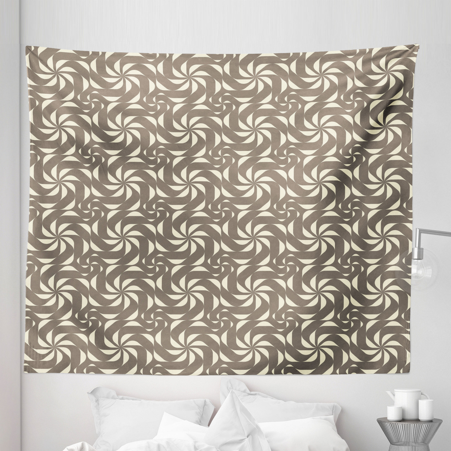 Retro Tapestry, Abstract Geometric Shapes as Repeating Pinwheel ...