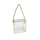 BalsaCircle 25 Gold Clear 4x4 in PVC Favor Boxes with Rope Handles ...