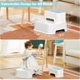 2 Step Toddler Step Stool, Non-Slip Multifunctional Kids Step Stool for ...
