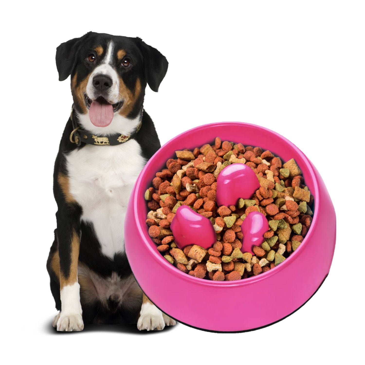 Slow Feeder Dog Bowl, Anti-Gulping Dog Puzzle Bowl, Anti-Choke Non Slip ...