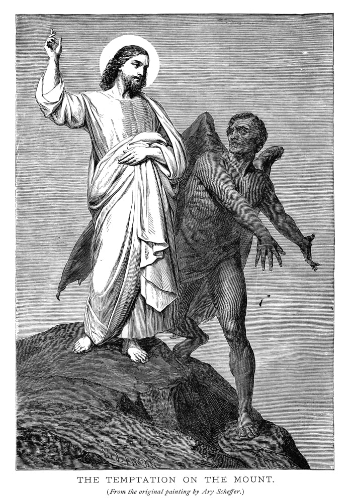 Temptation Of Christ. Nthe Temptation Of Jesus Christ On The Mount ...