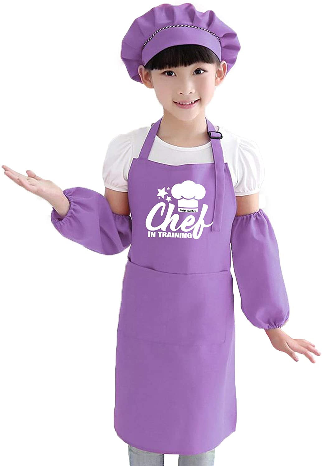 Kids Aprons for Cooking and Baking - 4 Piece Set, Kids Aprons for ...