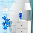 28-piece floating flower set for table decorations, blue orchid vase ...