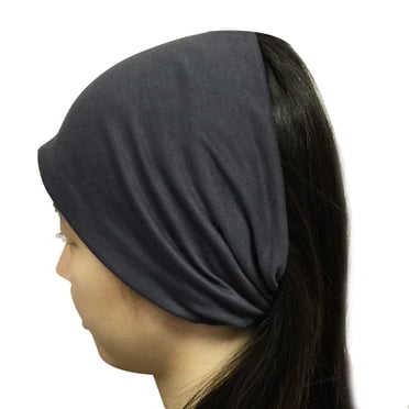 Scunci Wide Turban with Printed Reflective U - Black - Walmart.com
