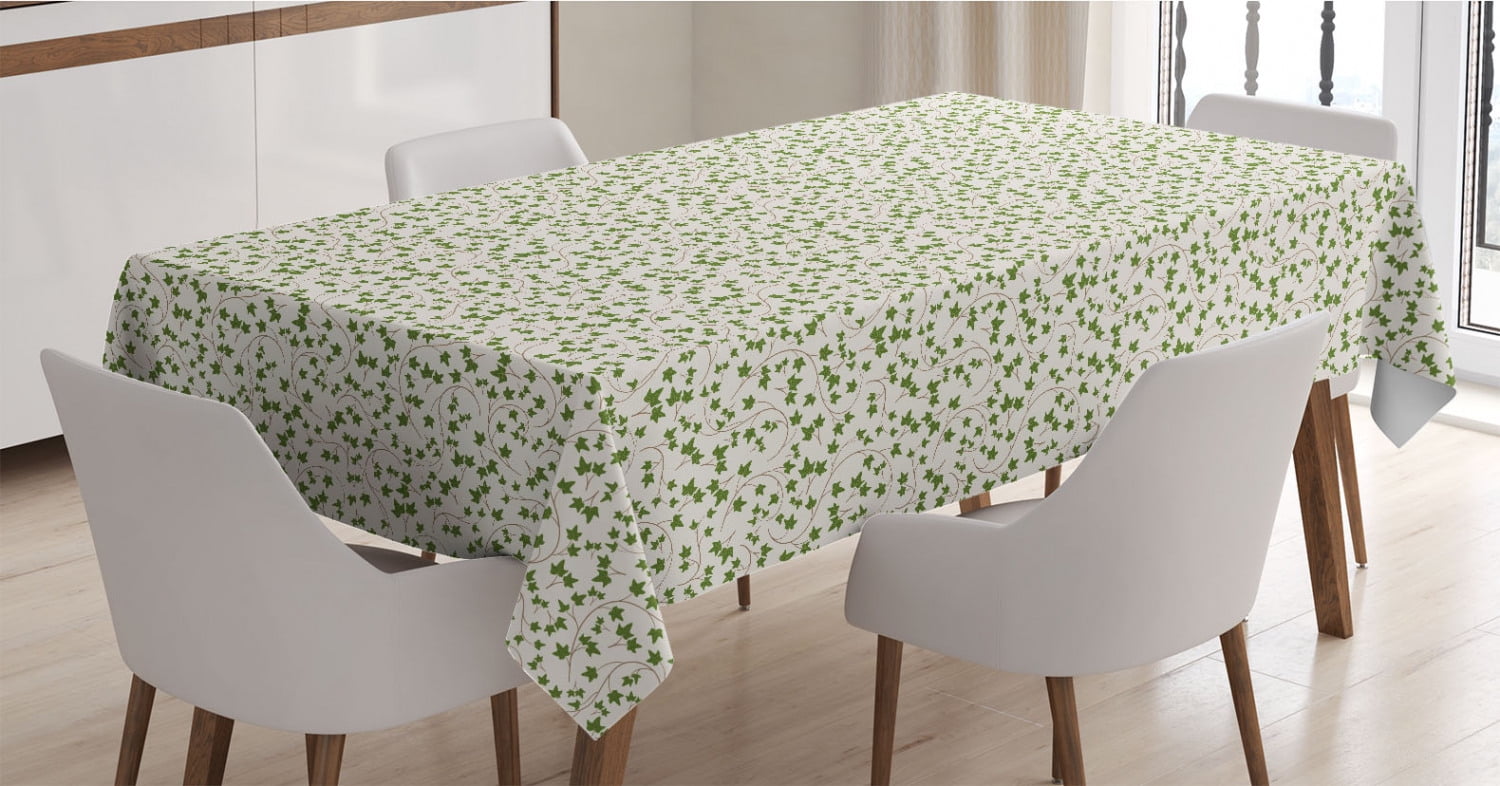 Vines Tablecloth, Colorful Grape Leaves Branches Ivy Rhythmic Garden ...