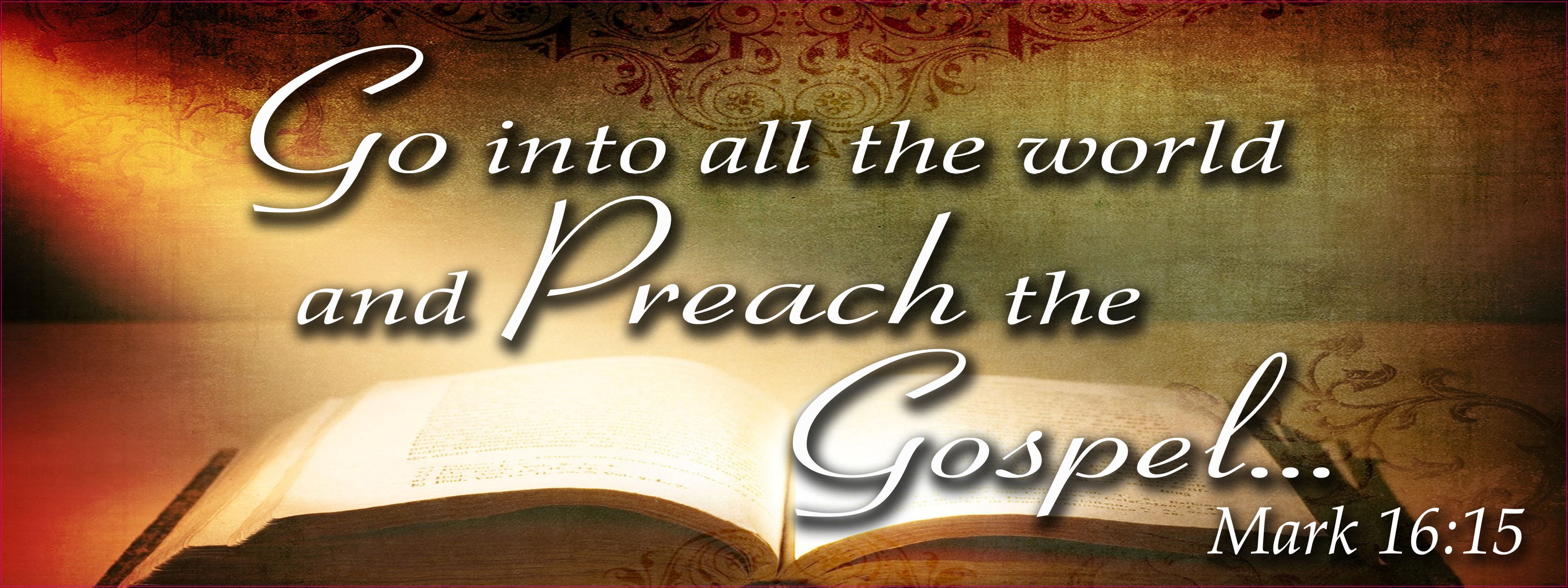 12" GO INTO ALL THE WORLD AND PREACH GOSPEL MARK 16:15 DECAL sticker ...