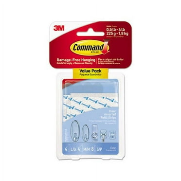 Command Refill Strips, White, Large, 6 Strips/Pack - Walmart.com