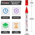Fine Tip Oil-Based Paint Marker Pen - 8 Colors 0.9mm Fine Nib Permanent ...