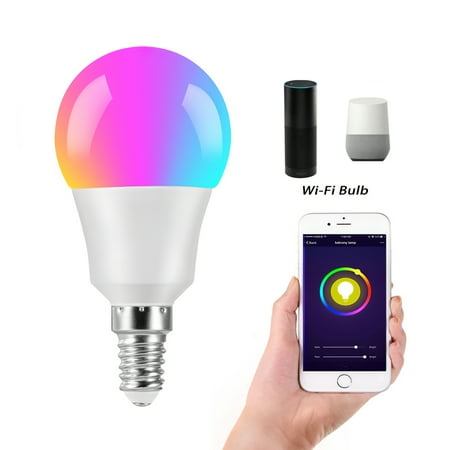 fashionhome Smart LED Bulb APP Control Intelligent E14 Bulb Timing WIFI ...