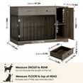 Homfa Wooden Dog Crate with Storage Cabinet and Drawers, Furniture ...