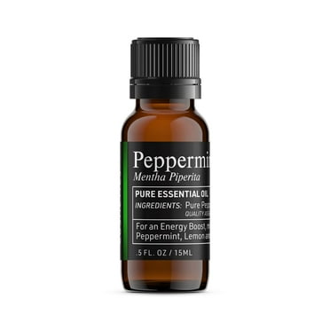 Peppermint Essential Oil - 1 fl oz (30 ml) Glass Bottle w/ Euro Dropper ...