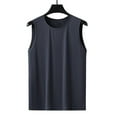 Eagokdc Mens Round Neck Tank Tops Casual Plain Athletic Sleeveless Gym ...