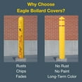 Eagle Bollard Covers for 4 Inch Poles - 56" Tall, Durable Smooth HDPE ...