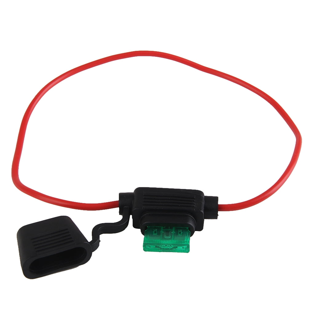 In Line Standard Fuse Holder & Cable For 12V 30A Fuses Car - Walmart.com