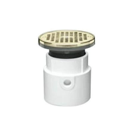 Oatey 72138 PVC Pipe Base General Purpose Drain with 6-Inch BR Grate ...