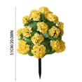 20" Artificial Begonia Flowers Outdoor Garden Decor, Faux Flower Ground ...