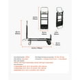 VEVOR 2 in 1 Folding Hand Truck, 500 lbs Load Capacity for 4-Wheel Mode ...